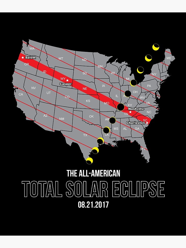"Great American Total Solar Eclipse Path 2017" Poster by printedkicks ...