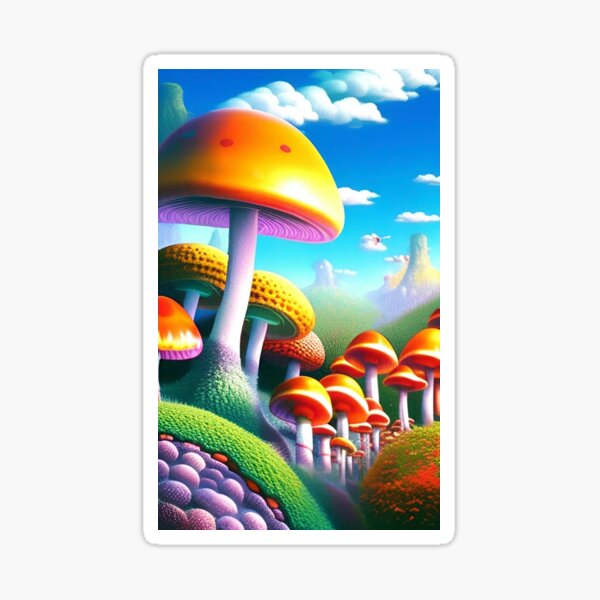 "Trippy shrooms " Sticker for Sale by BuddhistBeyond | Redbubble