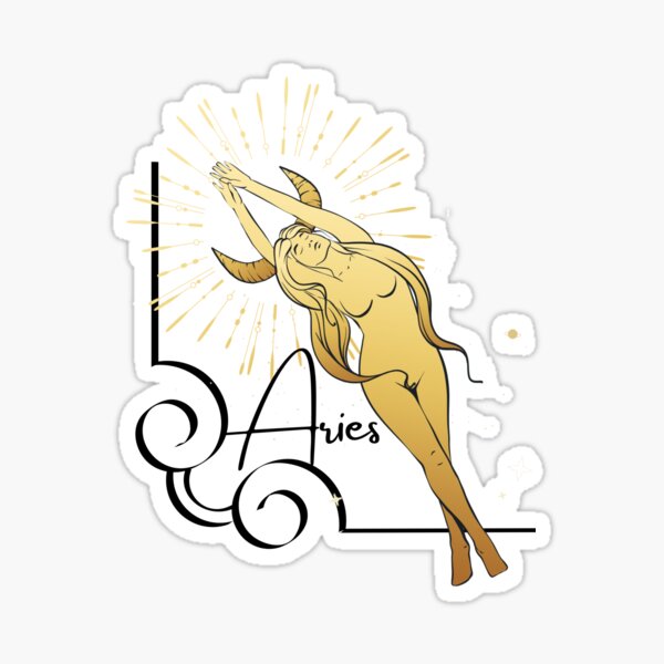 "Zodiac sign Aries" Sticker for Sale by KimmyRob | Redbubble