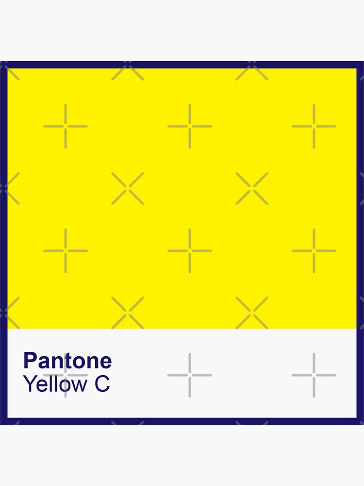 "Pantones Swatch Yellow C Edition" Sticker for Sale by beanibooi ...