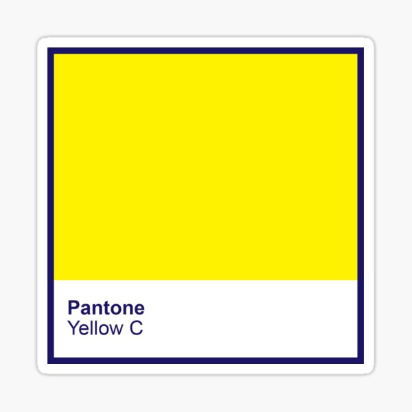 "Pantones Swatch Yellow C Edition" Sticker for Sale by beanibooi ...