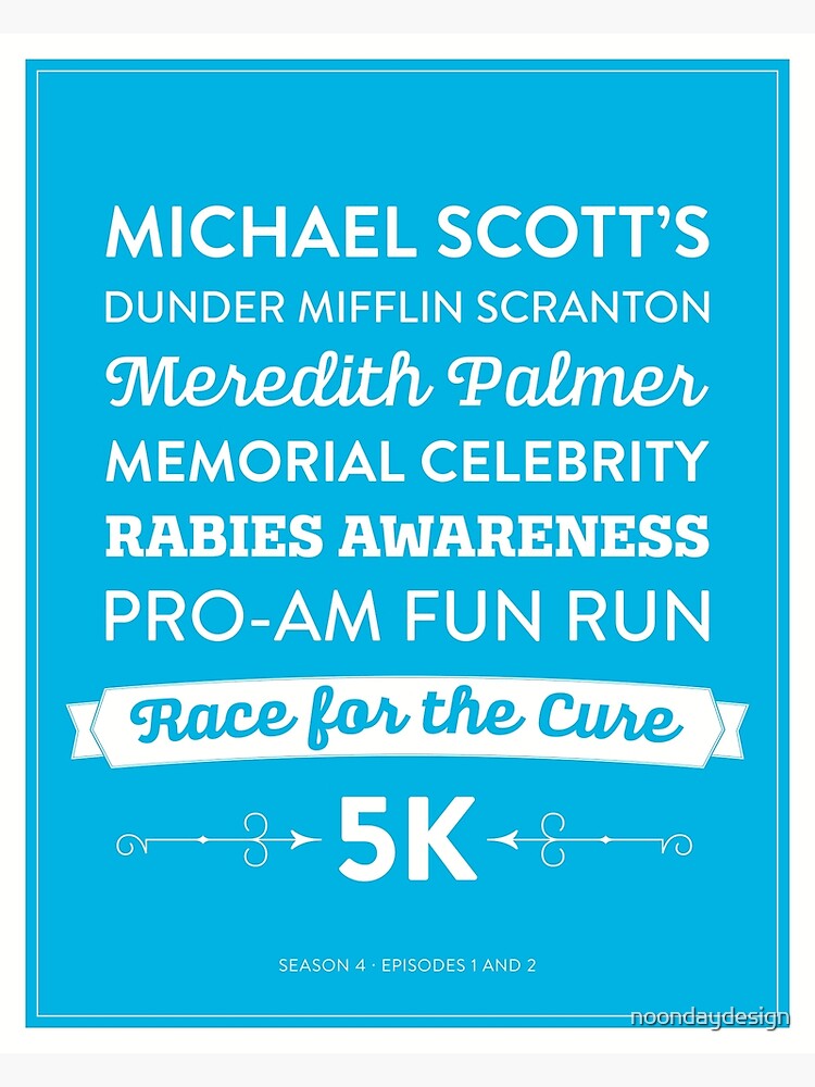 The Office - Rabies Awareness Fun Run Canvas sold by Collins Burlee ...