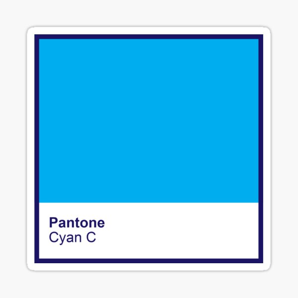 "Pantones Swatch Cyan C/Blue Edition" Sticker for Sale by beanibooi ...