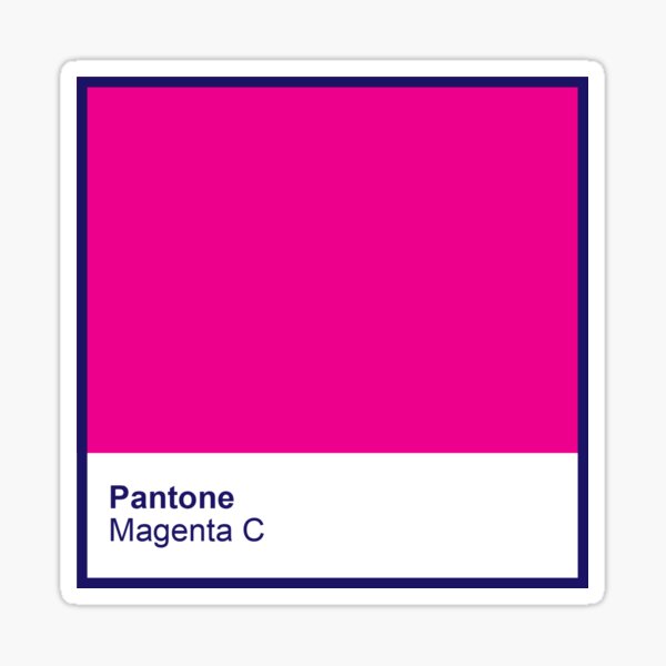 "Pantones Swatch Magenta C/Pink Edition" Sticker for Sale by beanibooi ...