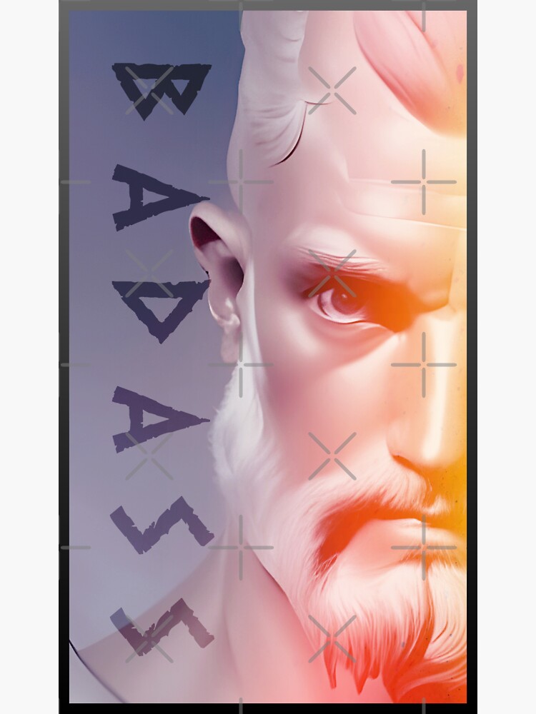 "Badass Man " Sticker for Sale by TheAgkap | Redbubble