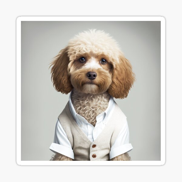 "Tobias - Graphic Designer Cavapoo Dog" Sticker for Sale by zoomzoomies ...
