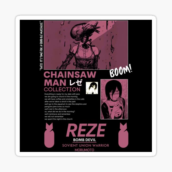 "reze-chainsaw man stiker" Sticker for Sale by Lux45 | Redbubble