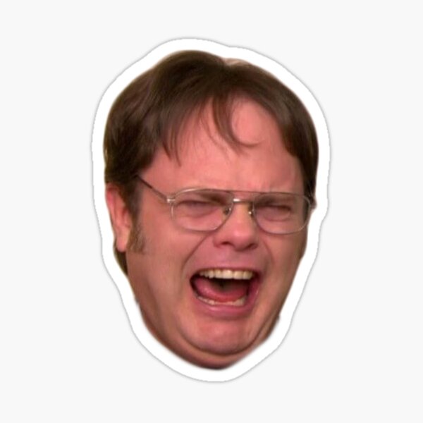 Dwight Schrute Crying Stickers | Redbubble