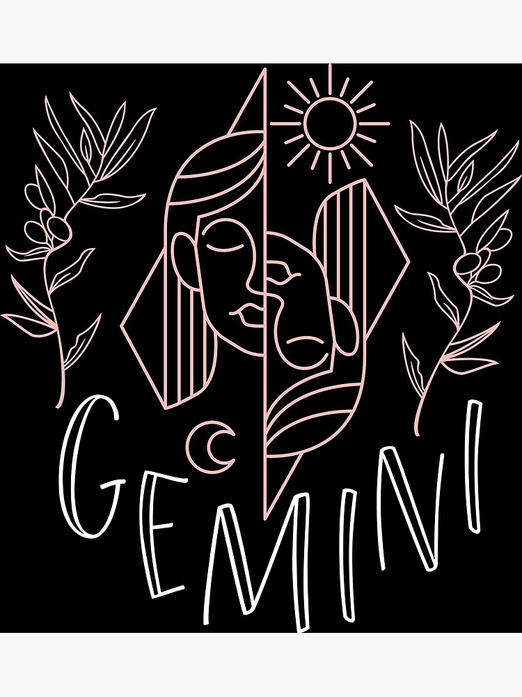 "Gemini zodiac sign aesthetic delicate feminine cosmic space witch moon ...