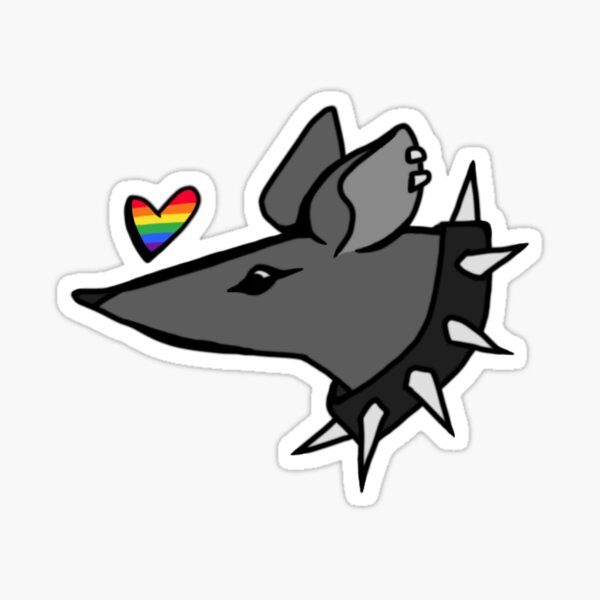 "LGBTQ+ Rainbow Flag Pride Rat and Heart" Sticker for Sale by Pride-Rat ...