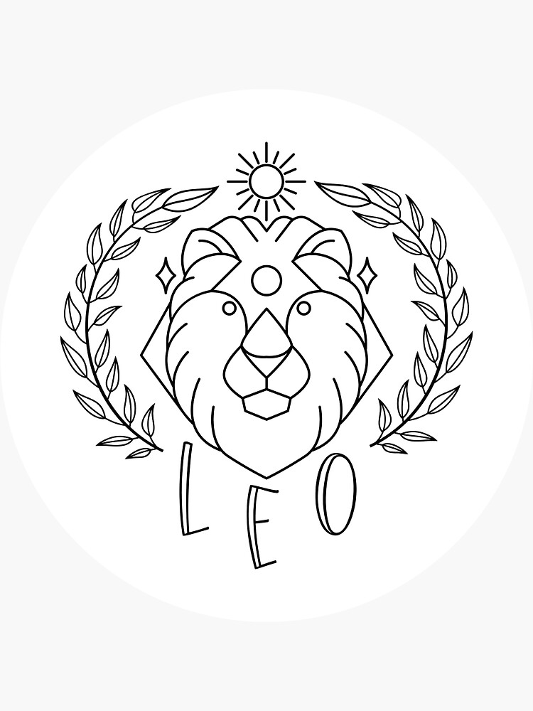 "Leo zodiac sign sticker aesthetic delicate feminine cosmic space witch ...