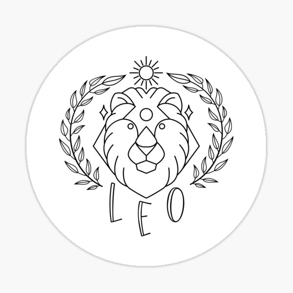 "Leo zodiac sign sticker aesthetic delicate feminine cosmic space witch ...