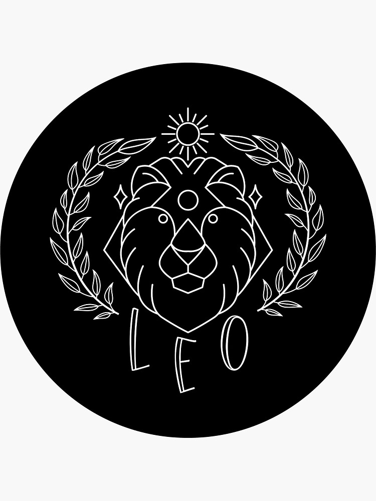 "Leo zodiac sign sticker aesthetic delicate feminine cosmic space witch ...
