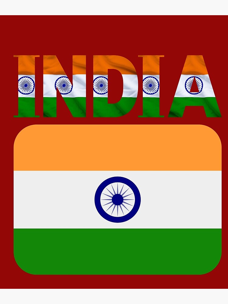 "Indian flag & letters products" Poster for Sale by RockStore01 | Redbubble