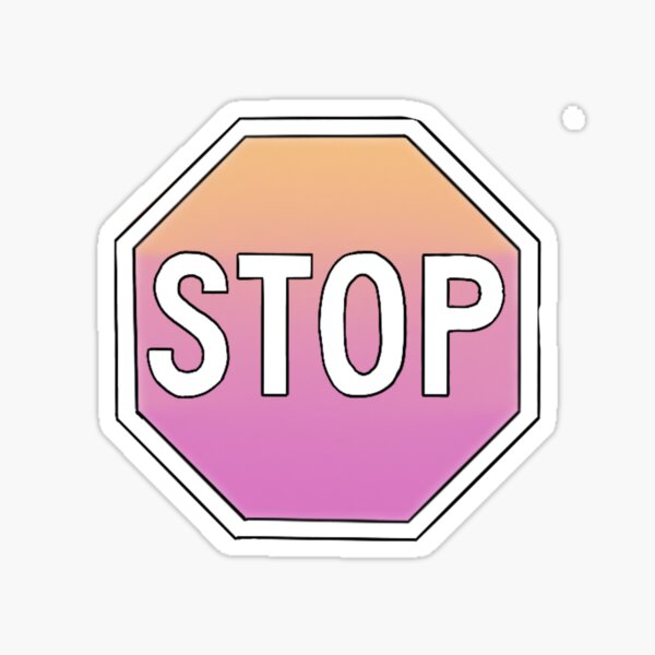 "Pink and Yellow Ombre Stop Sign" Sticker for Sale by randomvlover ...