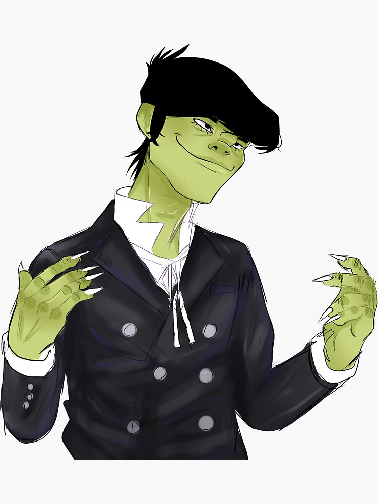 "murdoc murdini!" Sticker for Sale by ouchland | Redbubble