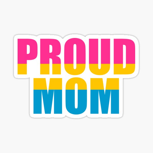 "Proud Mom Pansexual Flag Pan Pride Mothers Day Gift LGBT" Sticker for ...