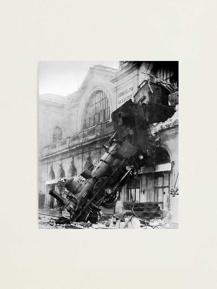 "Paris railroad train wreck crash at Montparnasse Station, Place de ...