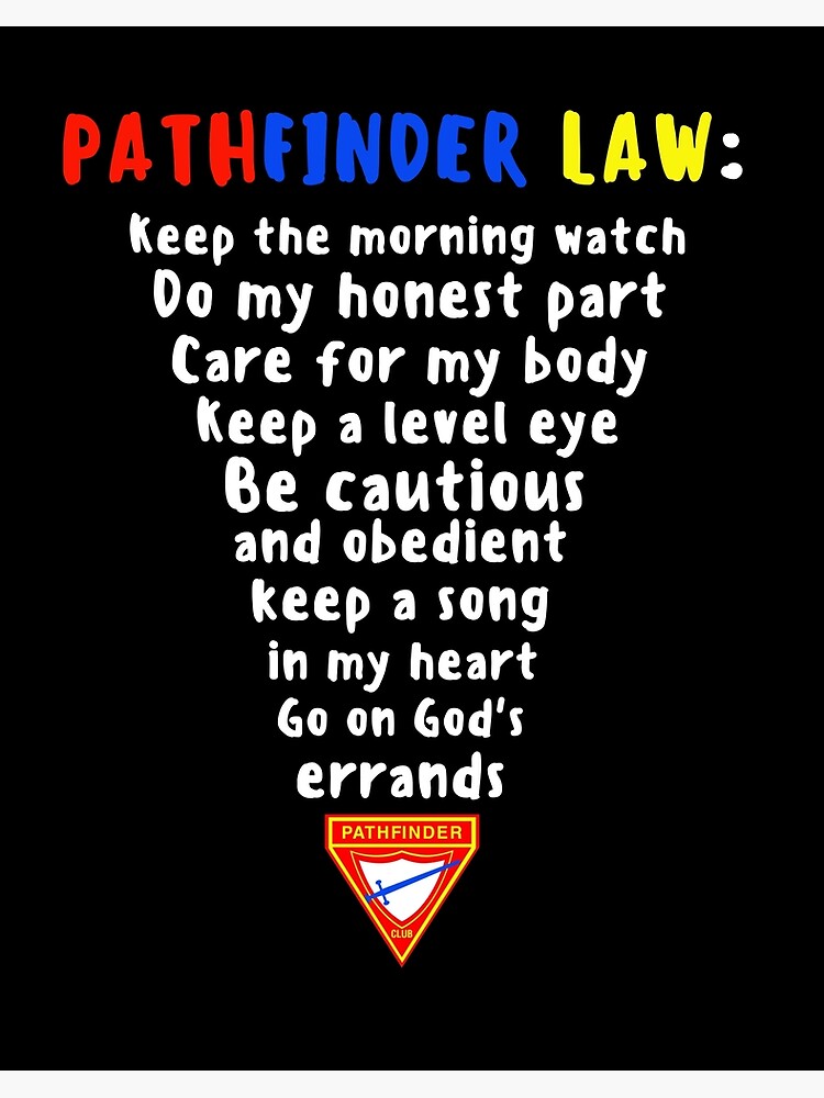 "Pathfinder Law Adventist sticker" Art Board Print for Sale by Just ...