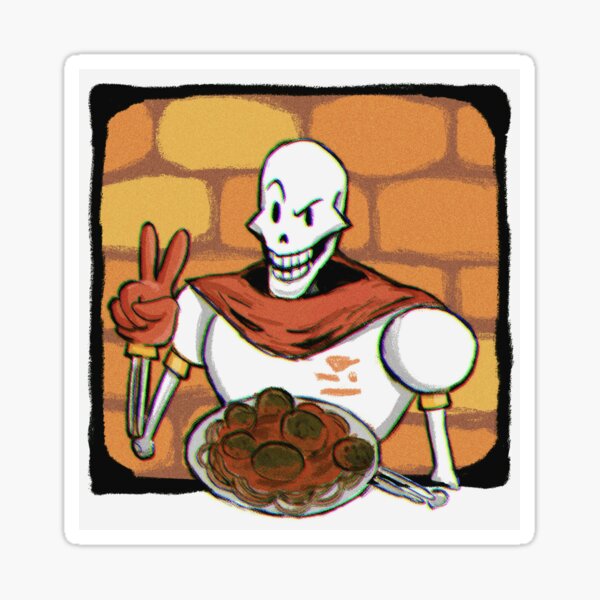 "Papyrus with spaghetti " Sticker for Sale by Noightradio | Redbubble