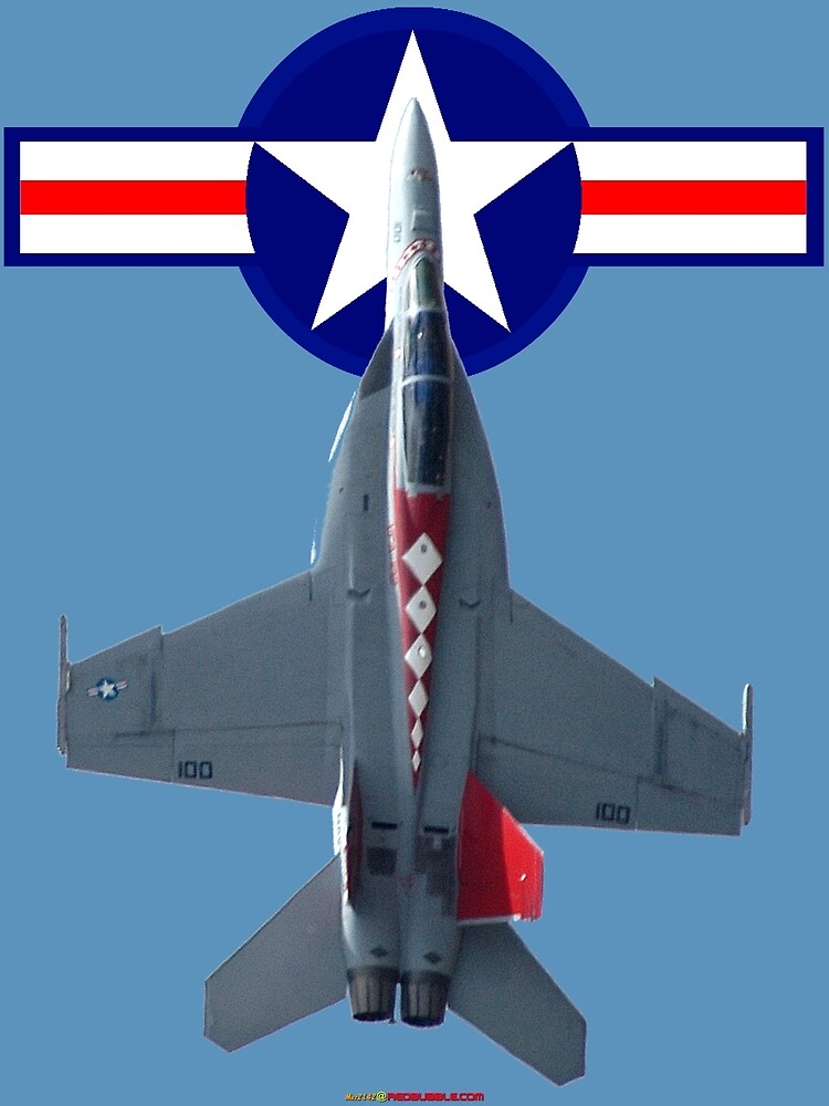 "Retro Post WW2 USN Roundel F/A-18F Hornet 165894 " by muz2142 | Redbubble