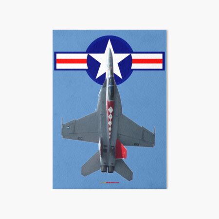 "Retro Post WW2 USN Roundel F/A-18F Hornet 165894 " Art Board Print for ...
