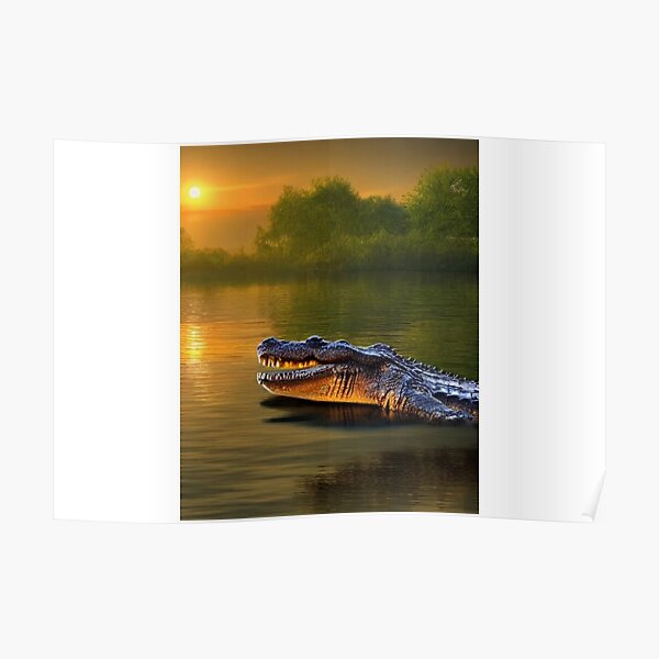 "water alligator " Poster for Sale by Ramdom-Ai-Art | Redbubble