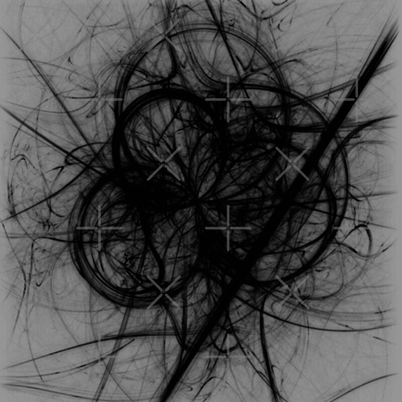 "BLACK AND GREY GOTHIC WISP DESIGN FOR FUNKY CLOTHING AND DARK HAUNTED ...