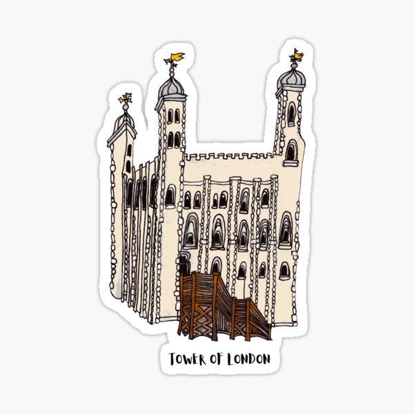 "Tower of London" Sticker for Sale by MagpieDiamonds | Redbubble