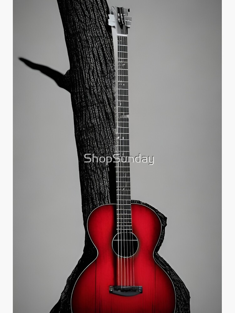 "Acoustic Guitar Tree Of Life Guitar Player Nature Guitarist" Sticker ...