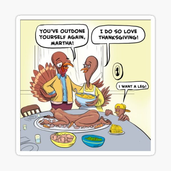 "Funny thanksgiving memes" Sticker for Sale by MRSHOP1 | Redbubble