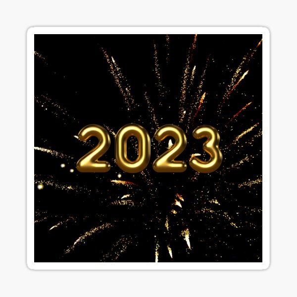 "Happy New Year 2023" Sticker for Sale by KimmyRob | Redbubble
