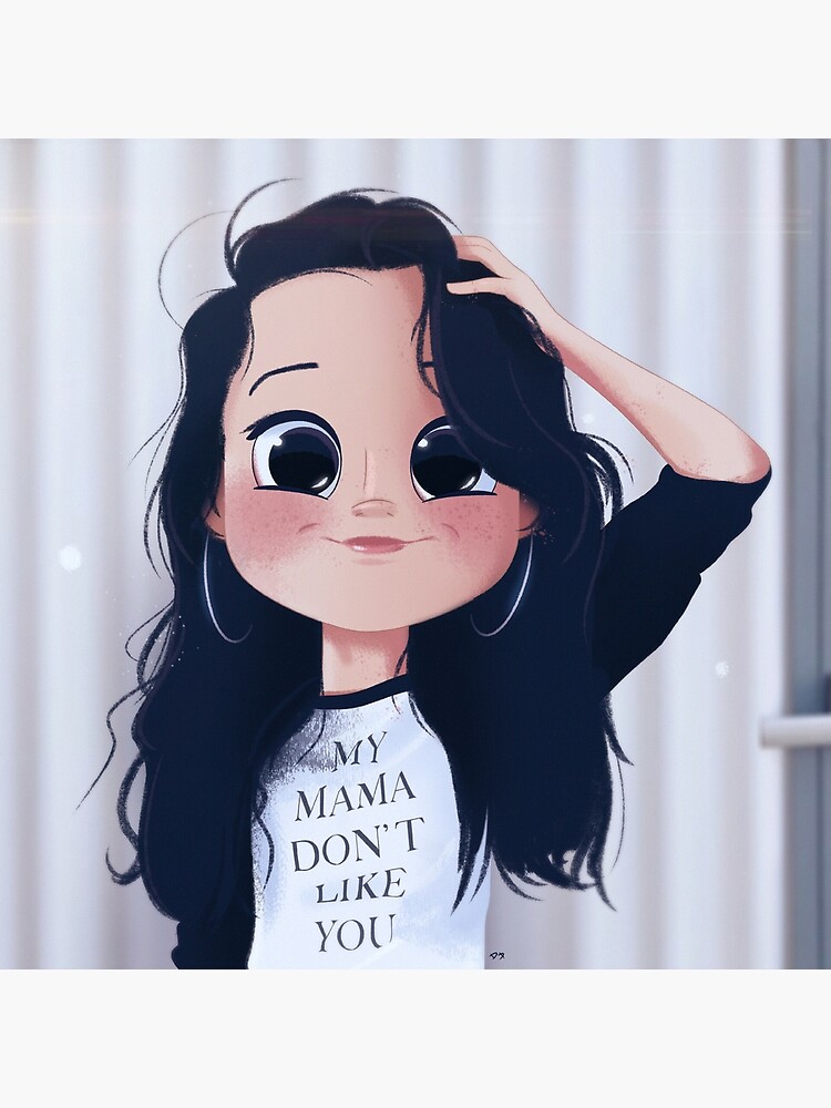 Wednesday Addams Cartoon Art Print For Sale By Bmartdesign Redbubble