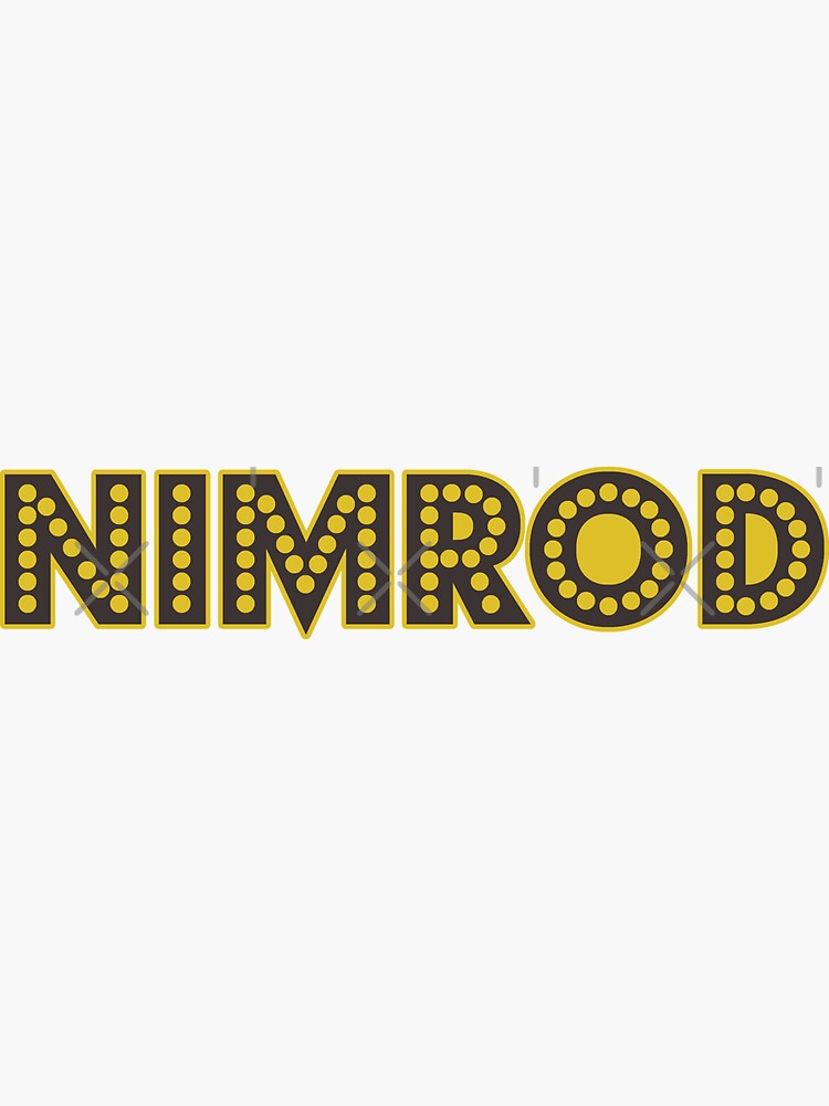 "Nimrod - Retro Bulb Text" Sticker for Sale by jorgechubuter | Redbubble