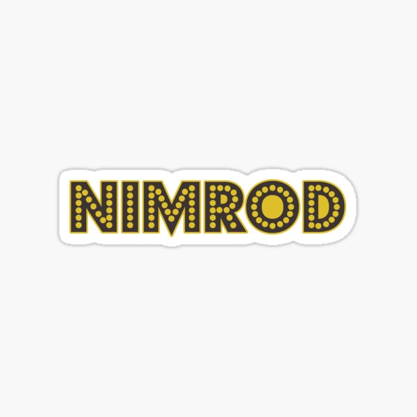 "Nimrod - Retro Bulb Text" Sticker for Sale by jorgechubuter | Redbubble
