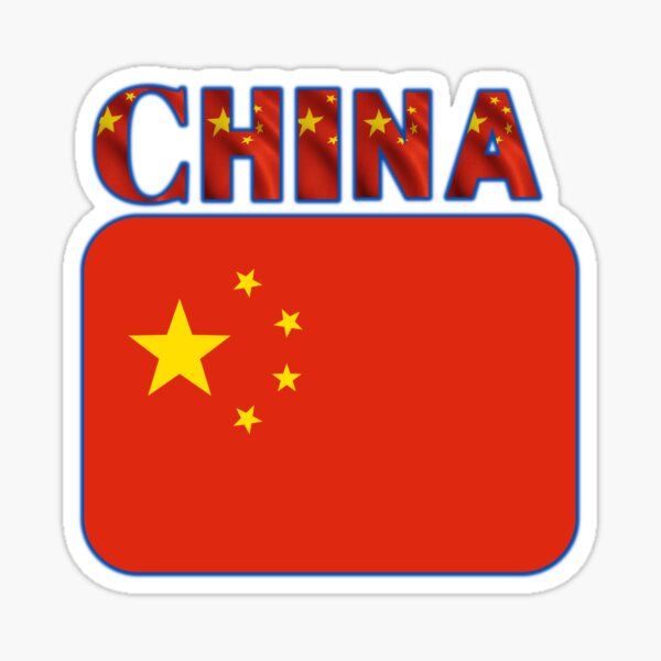 "China flag& letters products" Sticker for Sale by RockStore01 | Redbubble
