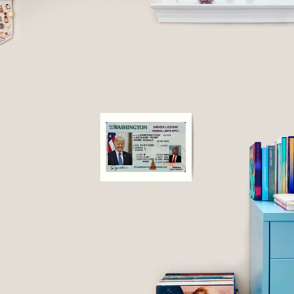 "Donald Trump DRIVER LICENSE" Poster for Sale by Gym Designs | Redbubble