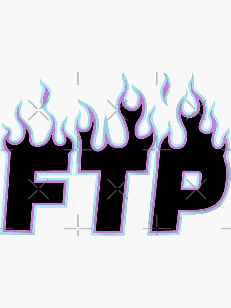 "FTP FUCKTHEPOPULATION Flame Fire Logo" Sticker for Sale by ImSebiSells | Redbubble
