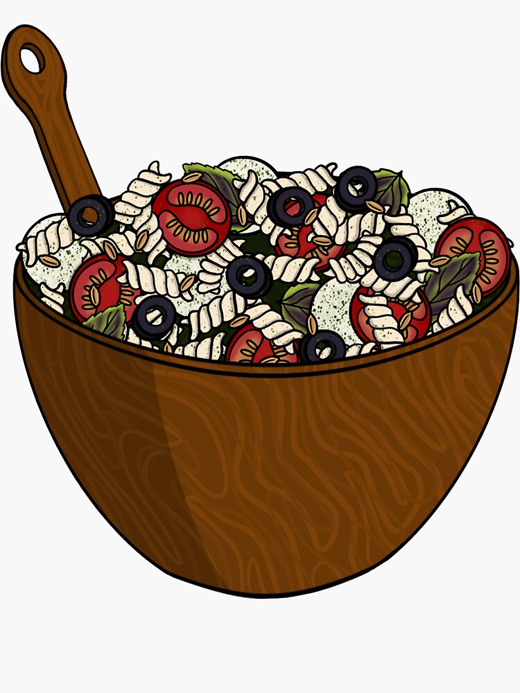 "Pasta Salad" Sticker for Sale by honeybeepaper | Redbubble
