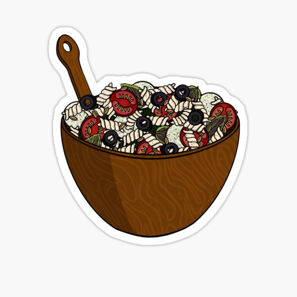 "Pasta Salad" Sticker for Sale by honeybeepaper | Redbubble