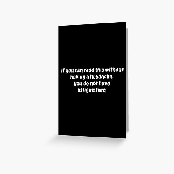 "Astigmatism If You Can Read This Visual Acuity Eye chart Test For ...