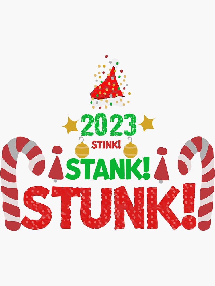 "stink stank stunk" Sticker for Sale by anonnadesign | Redbubble