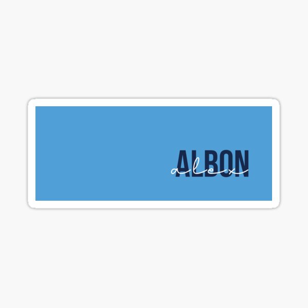 "Alex Albon Driver Name - 2022 Season #5" Sticker for Sale by GreazyL ...