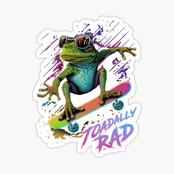 "Toadally Rad" Sticker for Sale by TheSamuraiCat | Redbubble