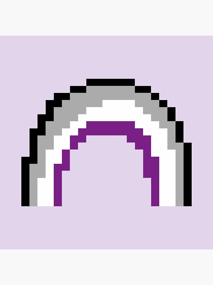 Asexual Pride Rainbow Pixel Art Poster For Sale By Christinegames Redbubble