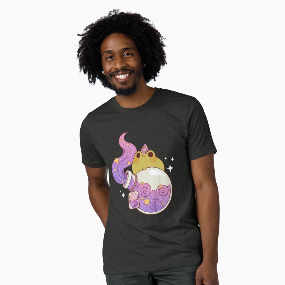 "Dreamy potion with wizard frog" Sticker for Sale by Rihnlin | Redbubble