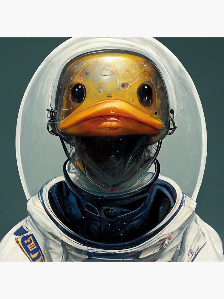 "A Duck in space / An astronaut duck" Sticker for Sale by Max-dsign ...