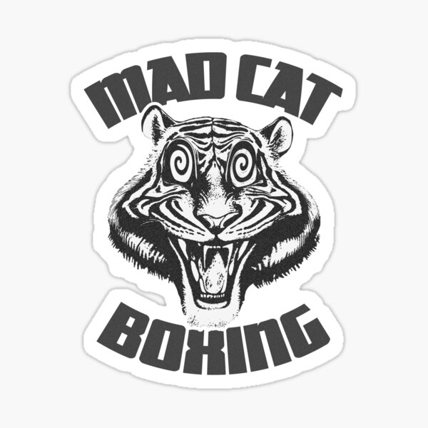 Pegatina «gato loco | Boxeo del gato loco | Club de boxeo del gato loco ...