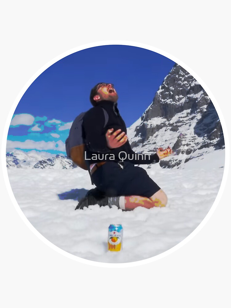 "The Anguish of Mount Eiger, With Some San Pelegrino" Sticker for Sale ...