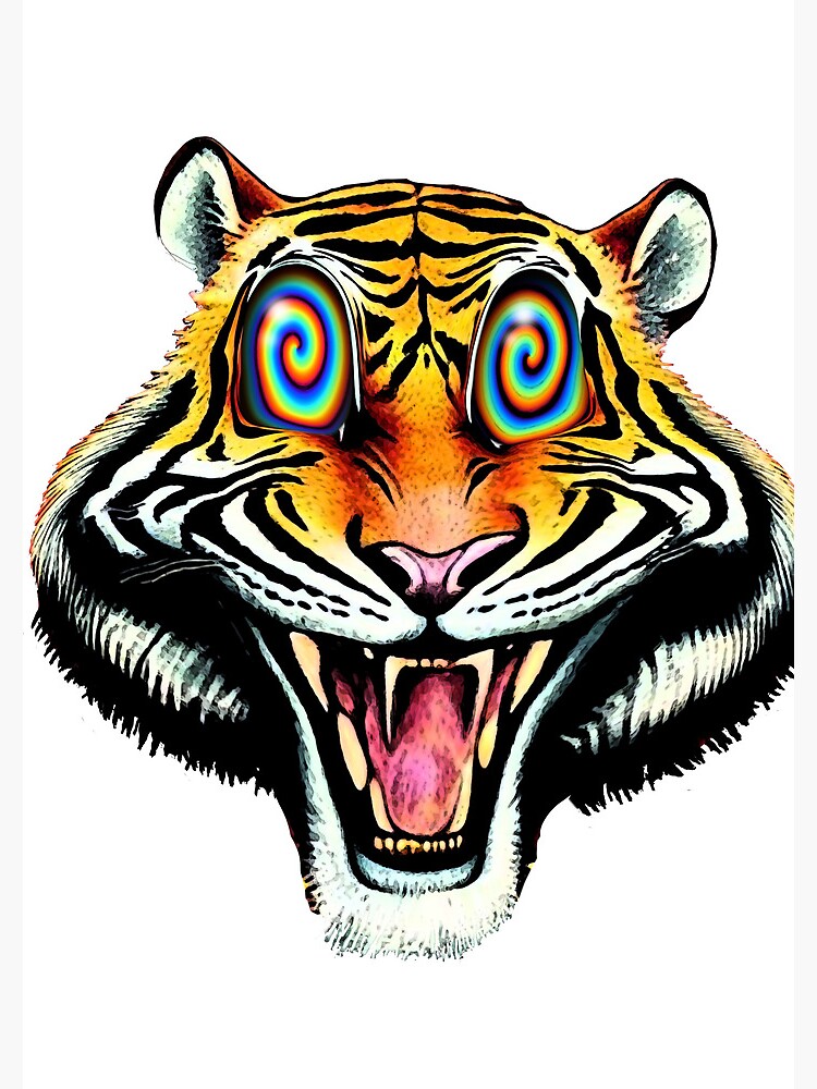 Cuaderno de espiral «gato loco | Ácido de tigre | Tigre psicodélico ...